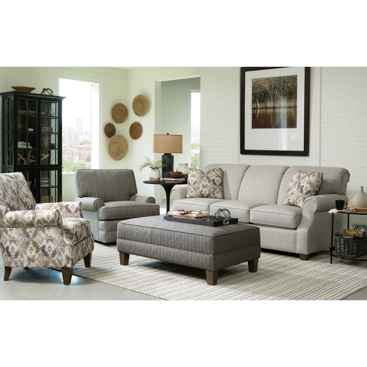 Craftmaster Accent Chairs 061310 Contemporary Upholstered Chair With Rolled Arms Wayside